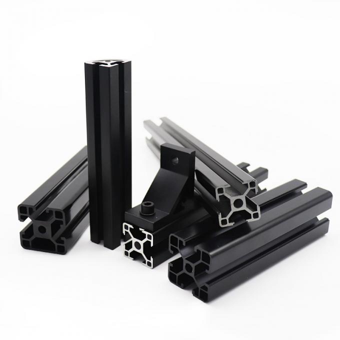 Black Anodized 80X80 Aluminum Assembly Line Extrusions